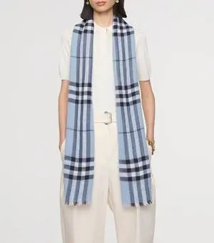 Burberry Wool Wide Check Scarf