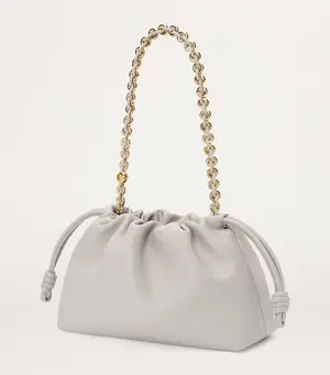 Loewe Medium Leather Flamenco Shoulder Bag - Grey