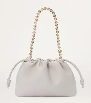 Loewe Medium Leather Flamenco Shoulder Bag - Grey