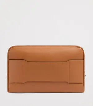 AVITEUR Calfskin Leather Laptop Sleeve With Trolley Sleeve