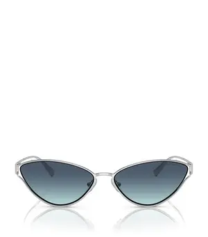 Tiffany & Co. Metal Cat Eye Sunglasses - Silver