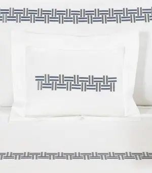 Frette Basket Weave Boudoir Pillowcase - Blue