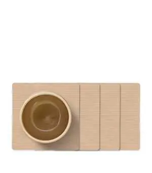 LINDDNA Square Corduroy Coasters - Neutral
