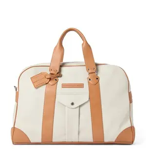 Brunello Cucinelli Leather Travel Bag - White