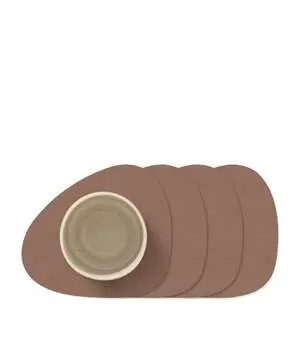 LINDDNA Curve Nupo Coasters - Brown