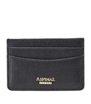 ASPINAL OF LONDON Slim Leather Card Holder - Black