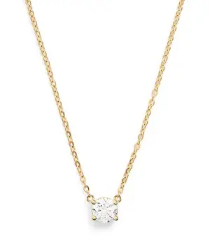 Harrods Diamond Pendant Necklace - Gold