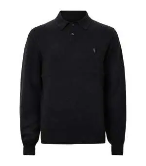 ALLSAINTS Statten Polo Sweater - Black