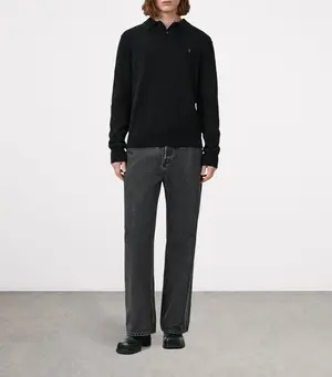 ALLSAINTS Statten Polo Sweater - Black