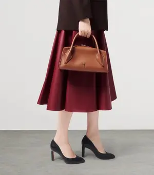 CHRISTIAN LOUBOUTIN Venus Mini Leather Crossbody Bag - Brown