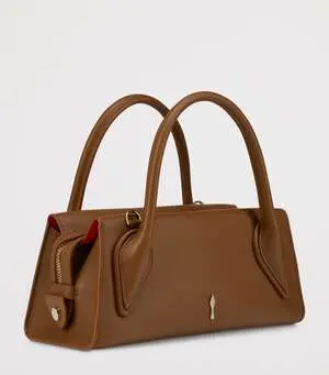 CHRISTIAN LOUBOUTIN Venus Mini Leather Crossbody Bag - Brown