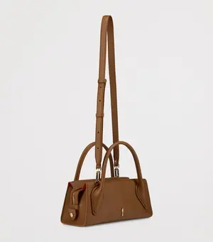 CHRISTIAN LOUBOUTIN Venus Mini Leather Crossbody Bag - Brown