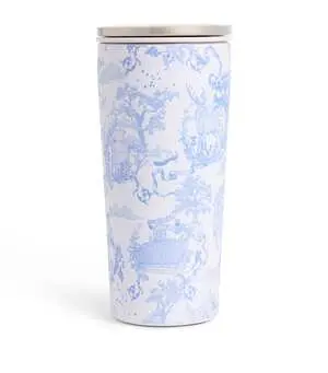 Harrods Printed Travel Cup - Blue