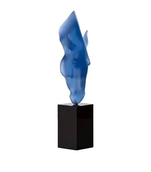 Lalique X Nic Fiddian-green Crystal Still Water Sculpture - Blue