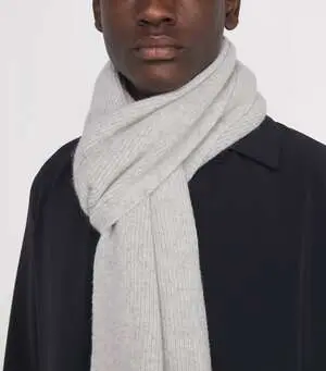 LE BONNET Lambswool Classic Scarf - Grey