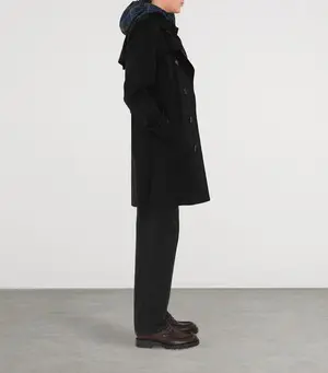 Burberry Kensington Heritage Mid-length Trench Coat - Black