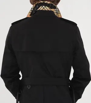 Burberry Kensington Heritage Mid-length Trench Coat - Black