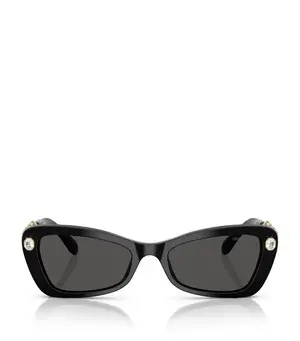 SWAROVSKI Acetate Sk6033 Sunglasses - Black
