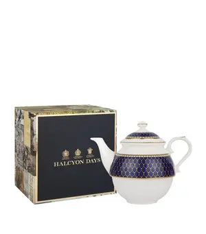 Halcyon Days Antler Trellis Tea For One Set - Blue