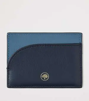Mulberry Leather Compact Card Holder - Blue
