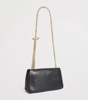 Chloé Medium Leather Heritage Shoulder Bag - Black