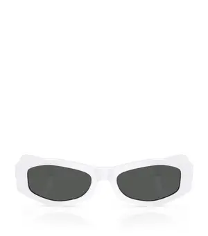 Versace Irregular Sunglasses - White