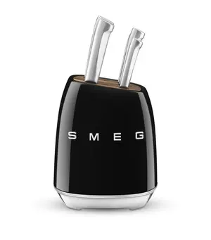 SMEG 6-piece Knife Block Set - Black