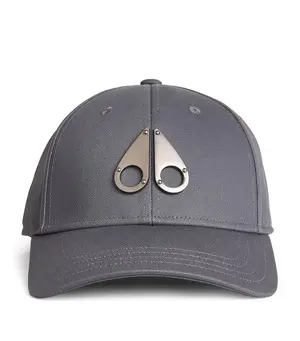 Moose Knuckles Cotton Baseball Cap With Logo - Grey