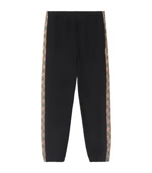 Burberry Cotton Check-trim Sweatpants