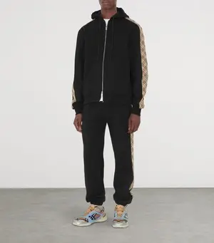 Burberry Cotton Check-trim Sweatpants