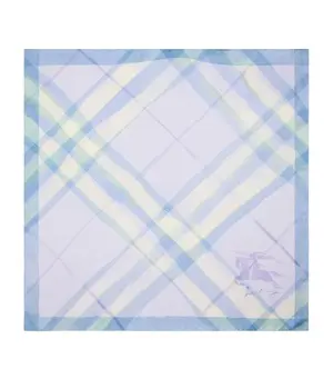 Burberry Silk Watercolour Check Scarf - Purple