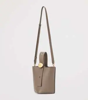 Loewe Mini Leather Pebble Bucket Bag