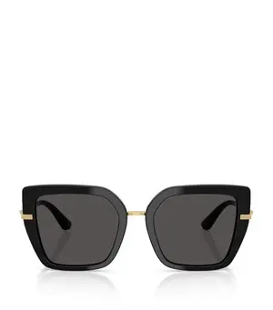 Dolce & Gabbana Acetate Butterfly Sunglasses - Black