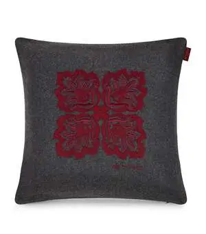 Etro Velvet Embroidered Loto Cushion - Grey
