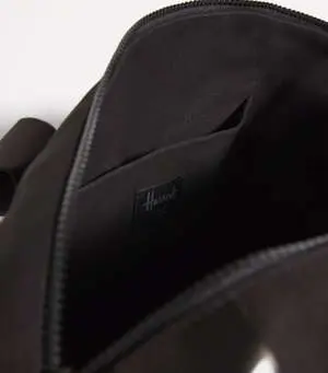 Harrods Cotton Barrel Bag - Black