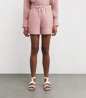 Eleventy Linen Drawstring Shorts - Neutral