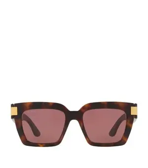 Gucci Rounded Square Sunglasses - Brown