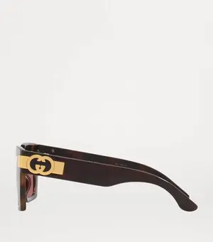 Gucci Square Frame Sunglasses - Brown
