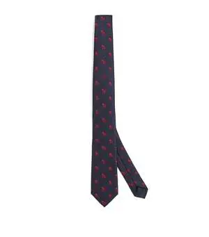 Giorgio Armani Silk Jacquard Neck Tie - Blue