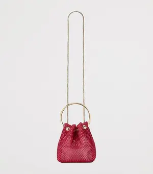 JIMMY CHOO Embellished Bon Bon Top-handle Bag - Red