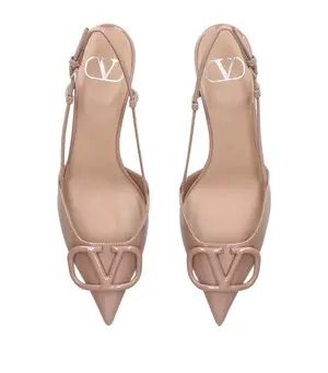 Valentino Garavani Slingback Kitten Heels - Nude