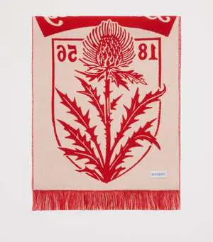 Burberry Wool Thistle Shield Scarf