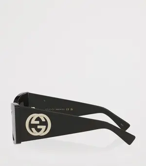 Gucci Acetate Butterfly Sunglasses - Black
