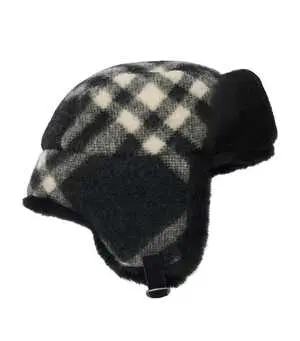 Burberry Wool Check Trapper Hat