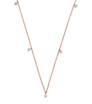 Harrods 18-karat And Diamond Necklace - Rose Gold
