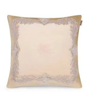 Etro Cotton Velvet Embroidered Kiri Cushion - Neutral