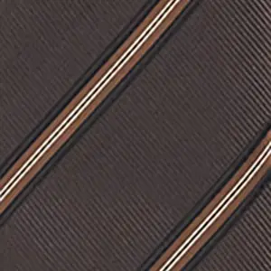 Giorgio Armani Silk Regimental Stripe Neck Tie - Brown