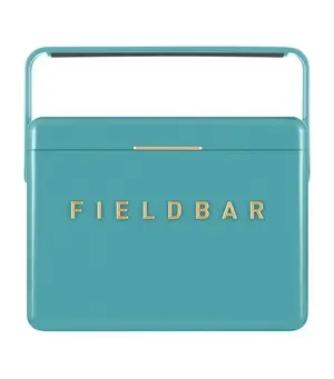 FIELDBAR Mini Bar Cooler Box With Leather Sling - Blue