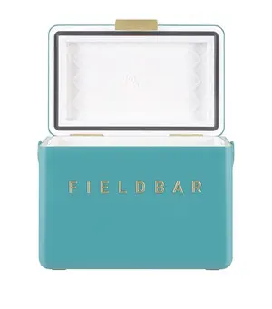 FIELDBAR Mini Bar Cooler Box With Leather Sling - Blue