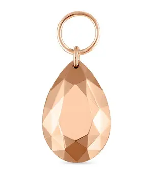 MARIA TASH Faceted Pear Single Charm - Rose Gold